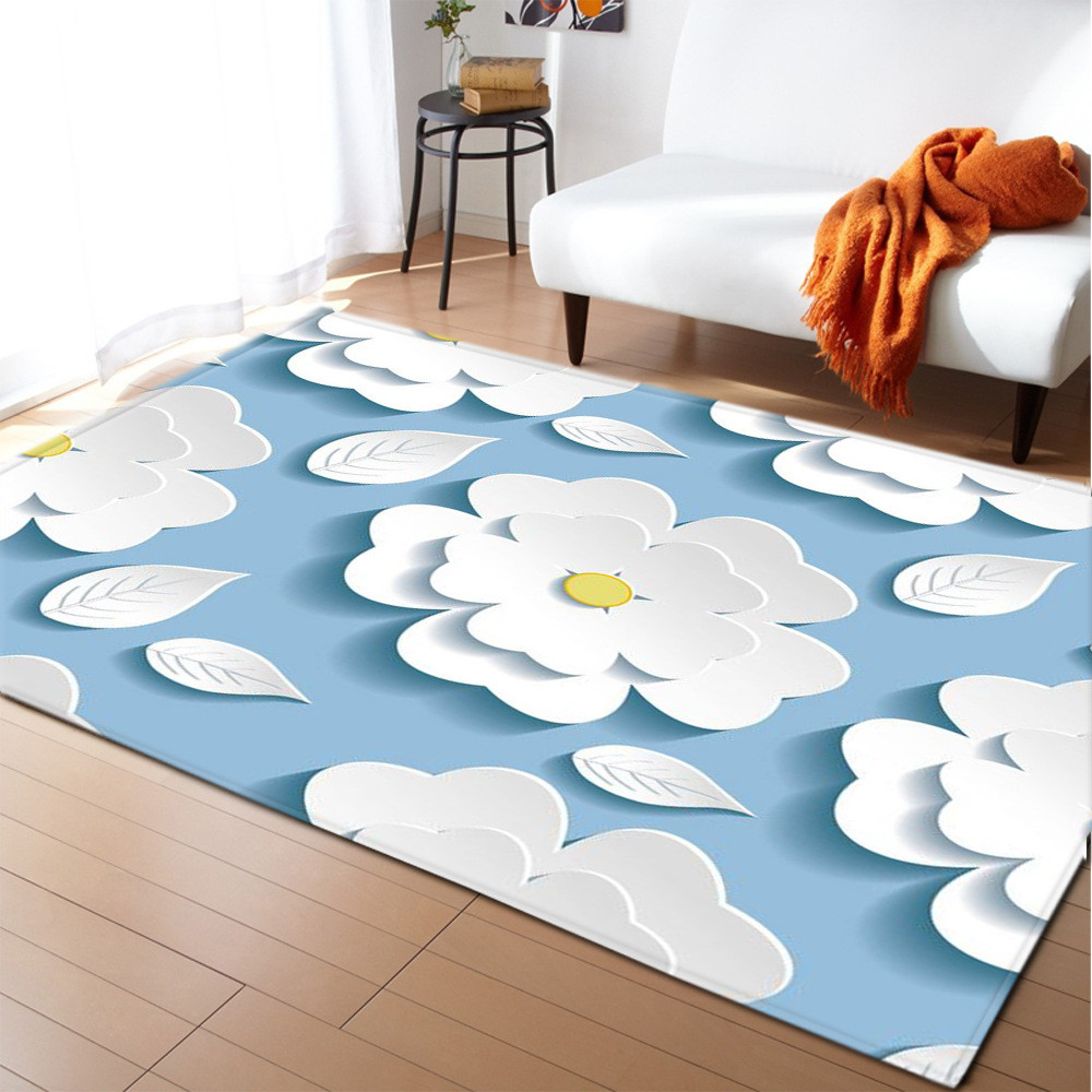 Flower Texture New Cartoon Large Carpet Source Wholesale Feather ins ...